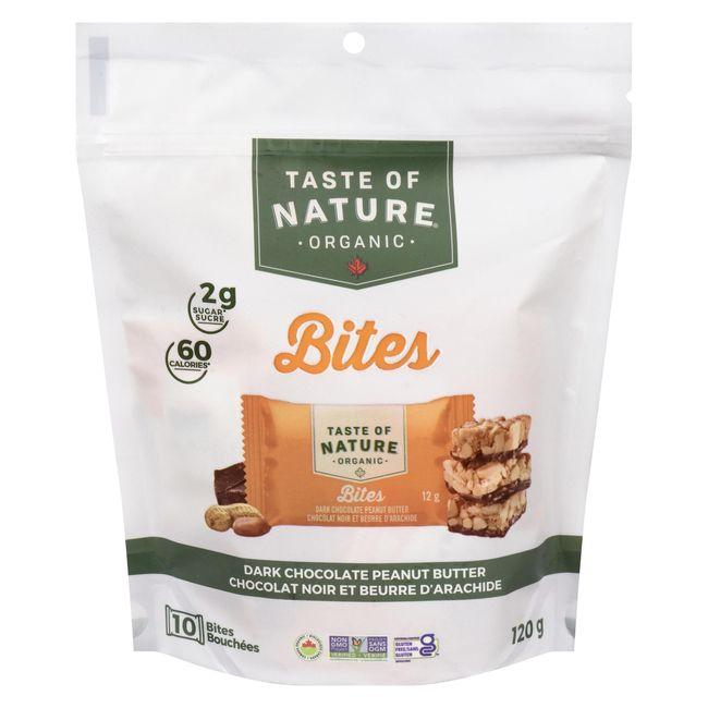 Taste Of Nature Organic Dark Chocolate Peanut Butter Bites| 120 Gram