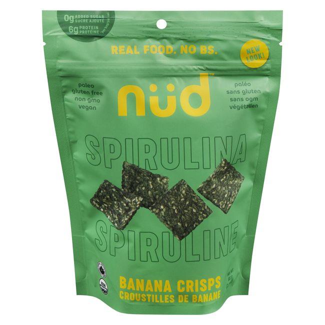 Nud Fud Spirulina Banana Crisps| 66 Gram