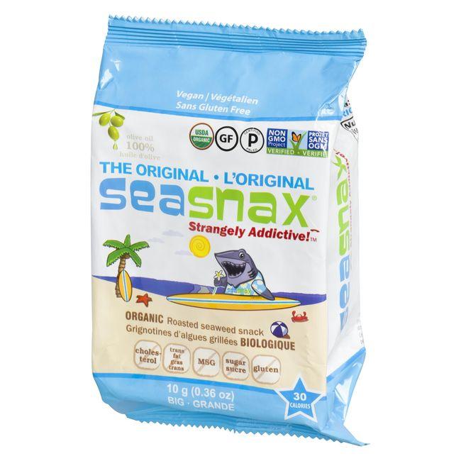 Seasnax Organic Original Grab And Go Seaweed Snack| 10 Gram